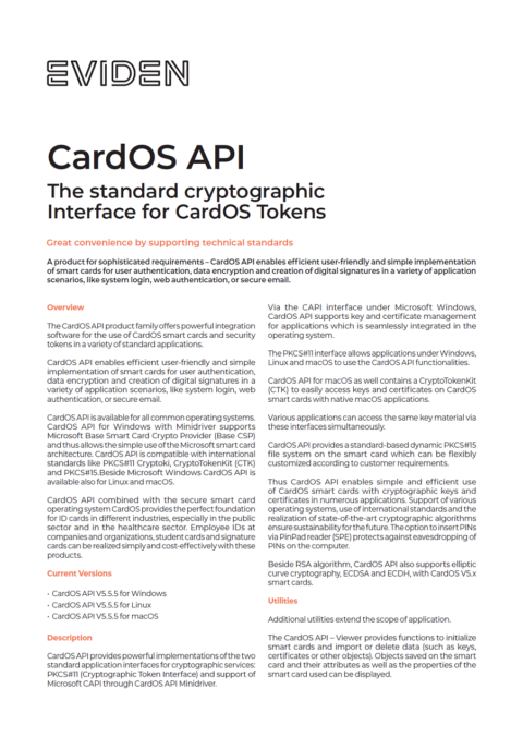 CardOS - cryptovision.com